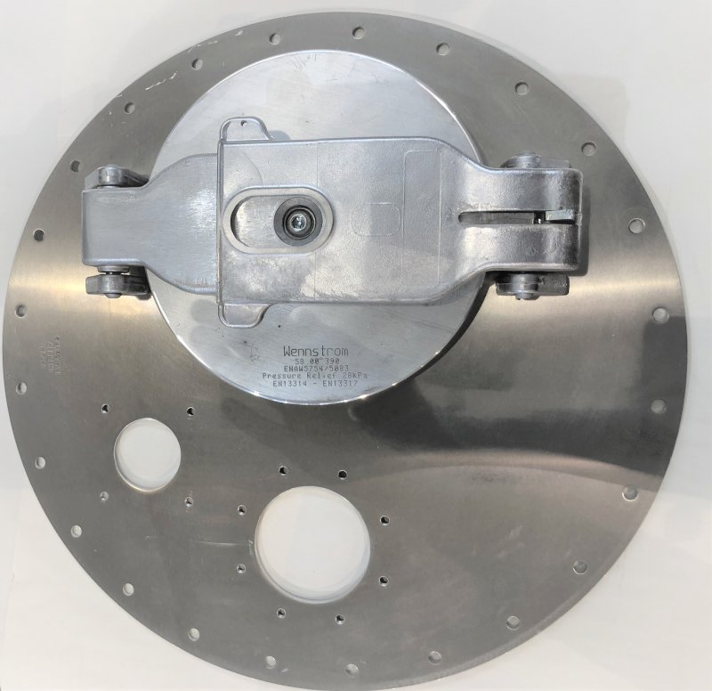 DN500 Manhole cover with inspection cover 10" and holes for vapour ...