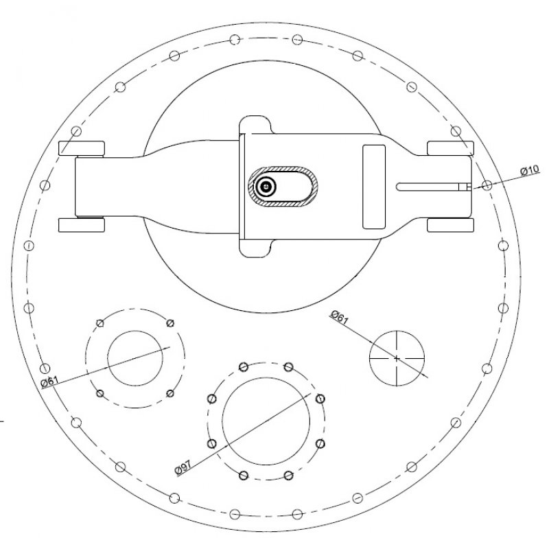 DN500 Manhole cover for TOP LOADING, with inspection cover 10" and hole ...